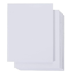 6 Pack White Hardcover Blank Book, 8.5x11 Unlined Journals for Students, Kids, Story Writing (18 Sheets/36 Pages)