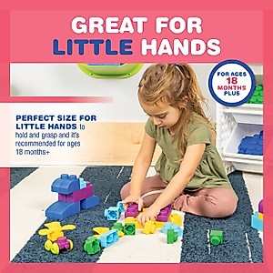 UNiPLAY Plus Soft Building Blocks — Creativity Toy, Educational Play, Cognitive Development, Early Learning Stacking Blocks for Infants and Toddlers, Primary (80-Piece Set)
