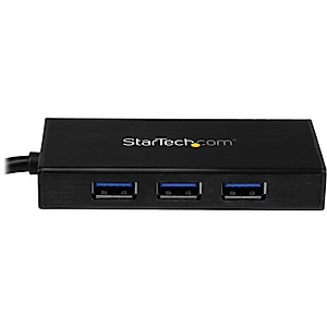 StarTech.com USB 3.0 Hub with Gigabit Ethernet Adapter - 5Gbps - 3 Port - NIC - USB Network / LAN Adapter - Windows & Mac Compatible , TAA (ST3300G3UA)