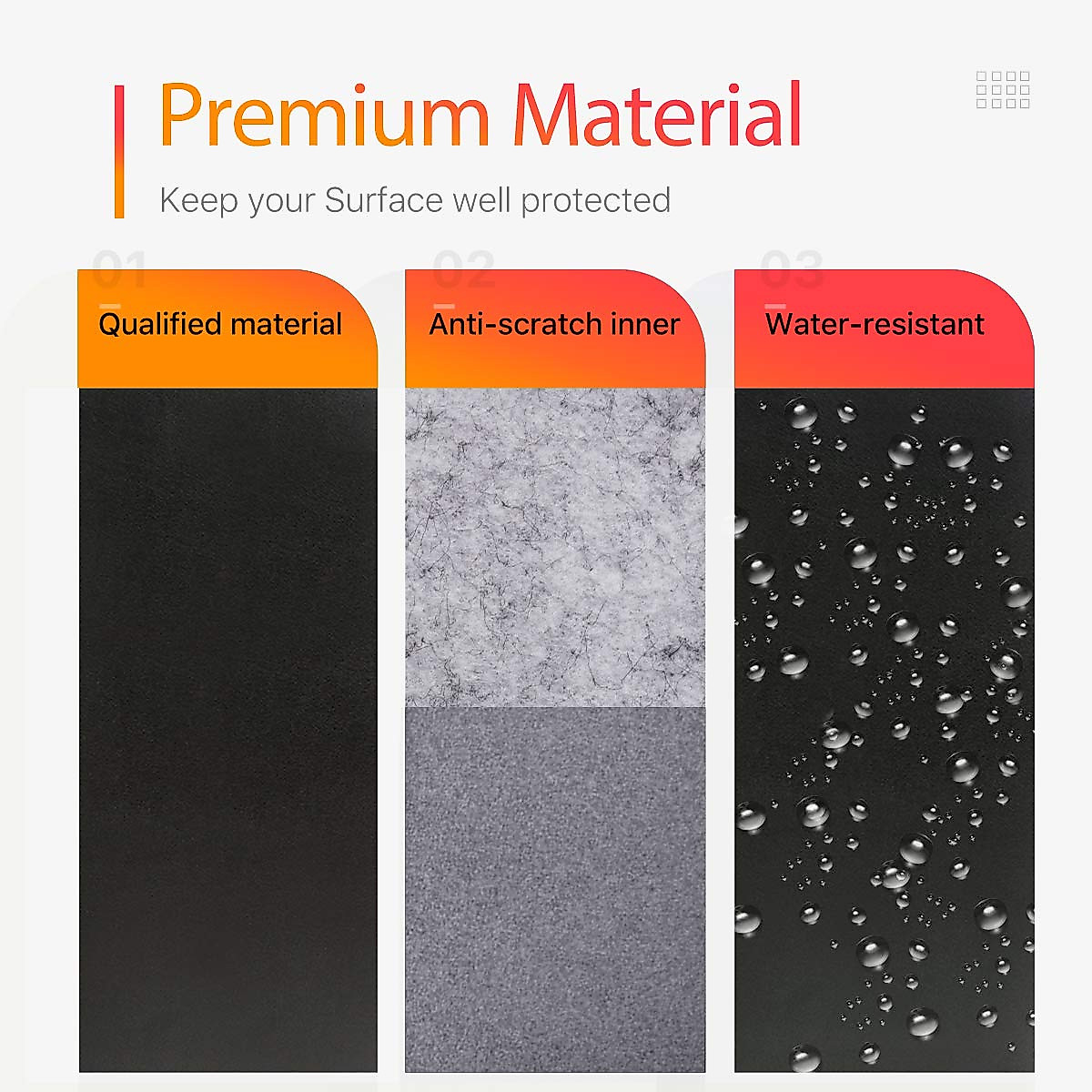 WALNEW 13.5" Sleeve for 13.5 Inch Microsoft Surface Laptop 5/4/3/2/1(2022/2021/2019/2018/2017 Released) Protective Soft Sleeve Case Cover Bag with Safe Interior and Exterior Mouse Pad, Black