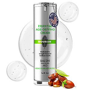 Balshi Derma-Ceuticals MD NOURISH Essential Moisturizer Face Cream - Infused w/Hyaluronic Acid, Jojoba Oil, & Squalane - Hydrates, Firms, & Revives Radiance - Diminish Wrinkles & Dark Spots - 30ml