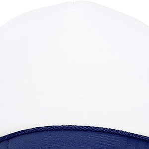 MR.R Sublimation Blank Polyester Mesh Cap Mesh Hat Two Tone Trucker Summer Mesh Cap with Adjustable Snapback,Dark Blue,2 Pieces per Pack