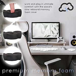 Create-ables Qloud Cloud Wrist Rest Keyboard Wrist Rest for Computer Keyboard Pad, Cloud Keyboard Wrist Rest, Wrist Pad for Keyboard, Memory Foam, Non Slip Base, Comes with Mouse Pad - White