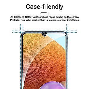 Coolpow 【3+3Pack】 Designed for Samsung Galaxy A32 5G Screen Protector Samsung A32 5G Screen Protector Tempered Glass Film, Anti-Scratch, Bubble Free