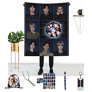 BT Throw Blankets Gift Set Merch Keychain Bag Lanyard Bracelets Posters Living Room Luxury Gift Bedroom 40 x 60 inch Blanket Merchandise
