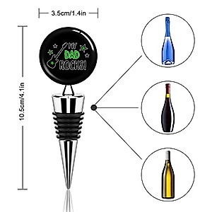 My Dad Rocks Wine Bottle Stopper Zinc Alloy Beverage Bottle Stoppers for Gifts Bar Holiday Party Wedding