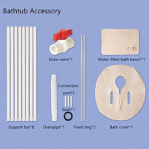 Mcgrady1xm Portable Foldable Bathtub for Adults, Ice Cold Bath Tub, Soaking Tub for Shower Stall, Separate Family Bathroom SPA Hot Bath Tub, Efficient Maintenance of Temperature