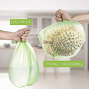 Small Trash Bags 4-Gallon Biodegradable - 100 Counts/ 5 Rolls Recycling and Degradable Garbage Bags Trash Can Liners for Bathroom Kitchen and Office