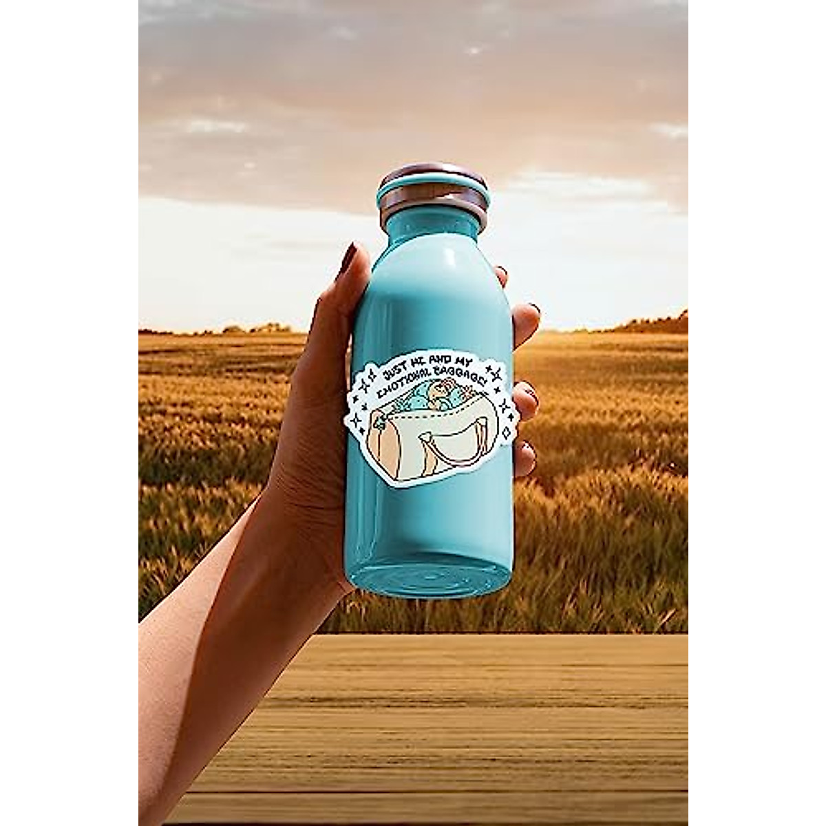 Akira Emotional Baggage Sticker, Mental Health Sticker, Motivational Sticker, Luggage Suitcase Sticker, Water Assitant Die-Cut Vinyl Funny Decals for Laptop, Phone, Water Bottles, Kindle Sticker