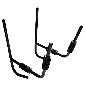 TCMT Heavy Duty Steel Kayak Ladder Wall Mount Folding Storage Rack Fit Indoor Outdoor Storage Kayak Surfboard Sailing (Black, 2 Sets)