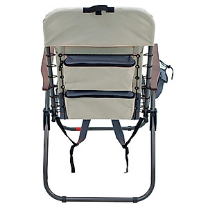 Arrow Storage Products Hi-Boy 4-Position Lace-Up Suspension Removable Backpack Bag Camp Chair, 17", Slate/Putty