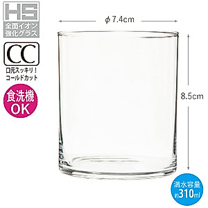 東洋佐々木ガラス Toyo Sasaki Glass P-33103HS-JAN Whiskey Glass, Rock Glass, Silk Line, 10.1 fl oz (310 ml), Set of 6, On the Rock, Shatter-Resistant, Cup, Made in Japan, Dishwasher Safe