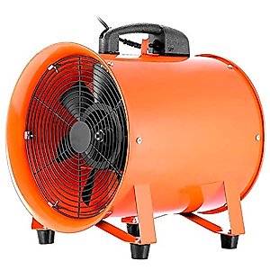 OrangeA Utility Blower Fan 12 Inch 0.7HP 2295 CFM 3300 RPM Portable Ventilator High Velocity Multifunctional Ventilator Fume Extractor (12 Inch)