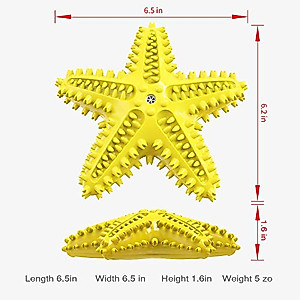 lifein Dog Chew Toy - Squeaky Toothbrush Durable Rubber Dog Toys for Teeth Cleaning, Tough Dog Toys for Aggressive Chewers Puppy/Medium/Large Dog Breeds Dental Care