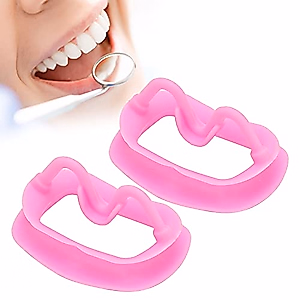 2pcs Mouth Opener, Silicone Silicone Cheek Retractor, Reusable Portable Dental Oral Cheek Flexible Retracto for Oral Mouth Opener Dental Challenge Game[pink]
