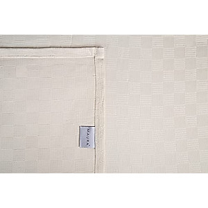 Maura All Season Bamboo Cotton Decorative Thermal Bed Blankets, Classic Basket Wave Breathable, Super Soft, Cozy Blanket and Perfect for Layering Any Bed. King Large Size 108”x 90”