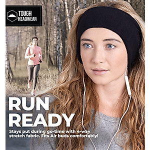 Tough Headwear Fleece Ear Warmer Headband For Women & Men, Winter Headband, Running Ear Muffs, Ear Covers for Cold Weather
