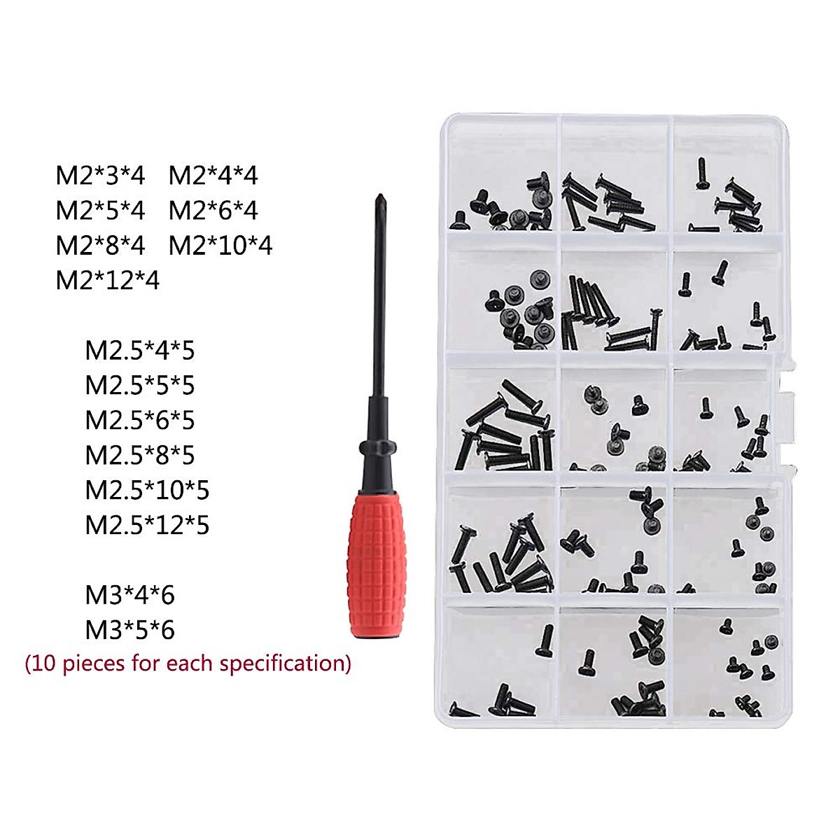 Xiedeai Repair Computer Screws Flat Head - Laptop Portable Notebook Computer Screw Set General Small Desktop Computer Solid State Disk Screw