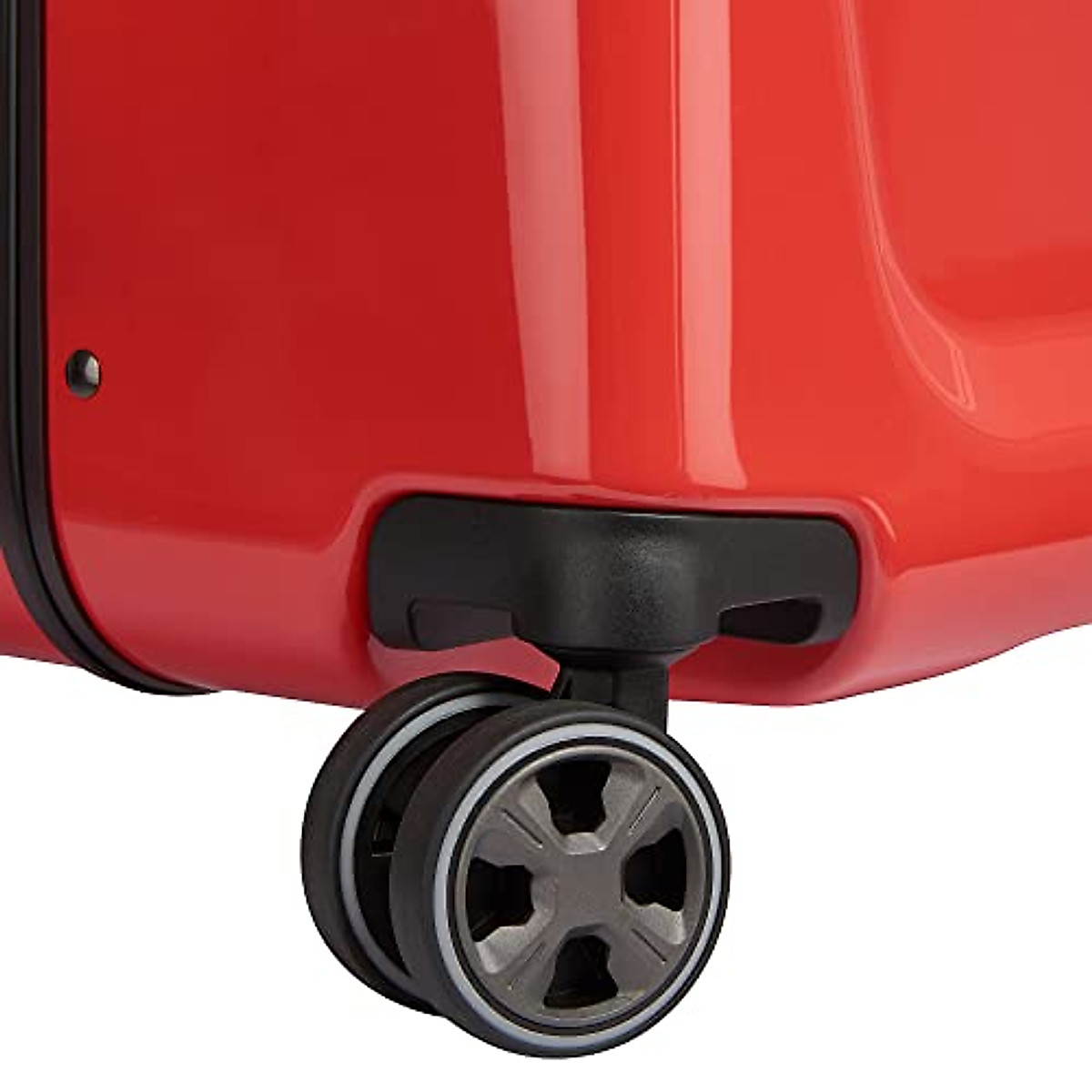 PEUGEOT Voyages Hardside Luggage with Spinner Wheels, Glossy Red, 26 Inch Trunk
