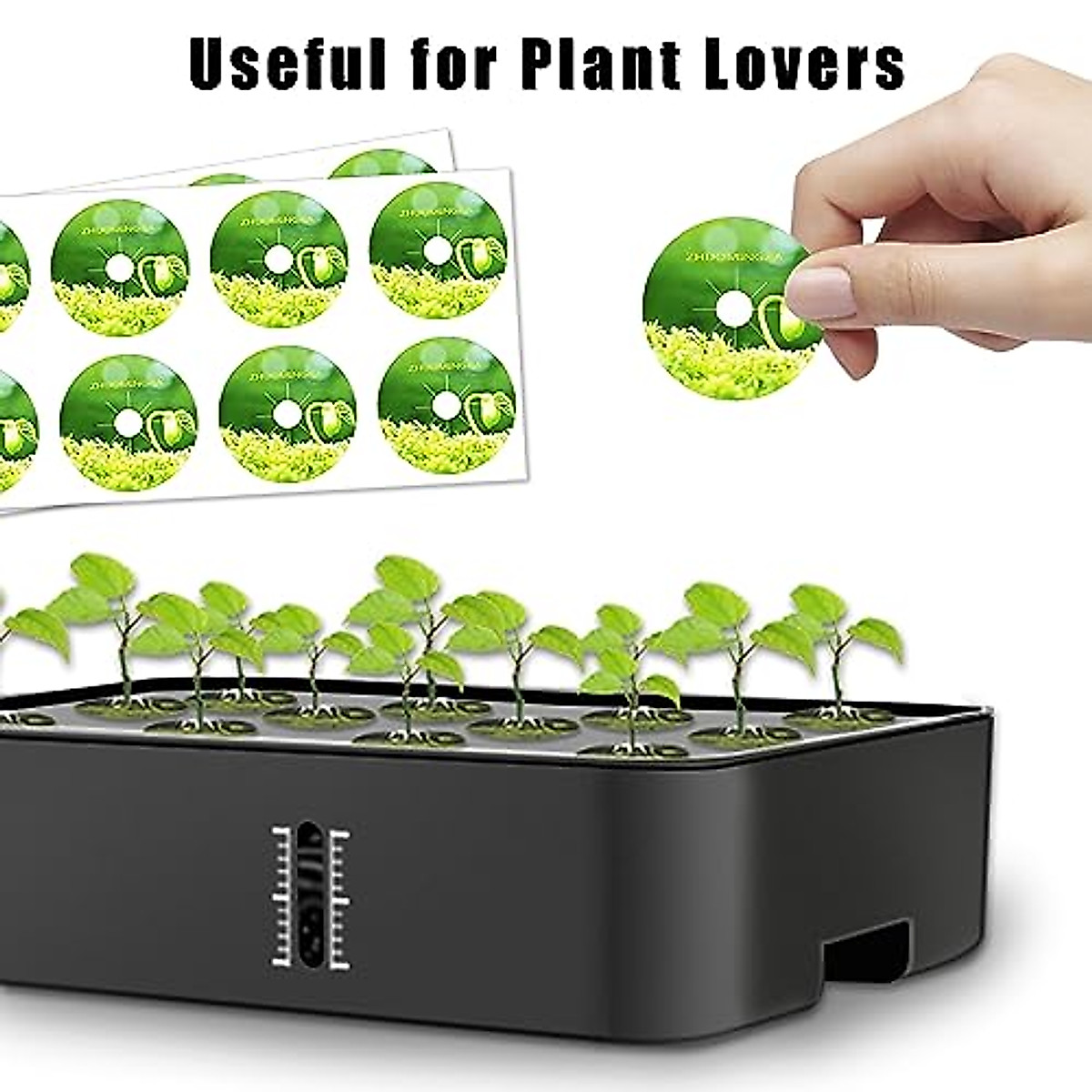ZHUOMINGJIA 240 Pcs Seed Pot Labels PVC Stickers for Mark Plants and Understand Plant Growth,The Minimum Size of The Hole is 9mm for Aerogarden Seed Pods Garden Plant Grow Basket Vegetables,Green