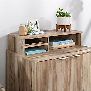 Sauder Portage Park Engineered Wood Storage Drawer in Kiln Acacia Brown