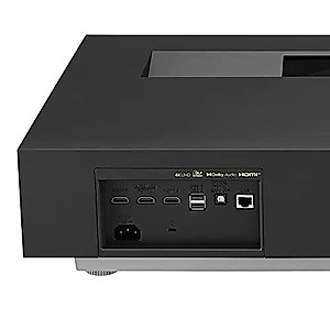 LG HU915QB Ultra Short Throw 4K UHD (3840 x 2160) 3Ch Laser Smart Homer Theater CineBeam Projector with Up to 3000 ANSI Lumens, DCI-P3 100%, and webOS 6.0 Video, Netflix and Apple TV+