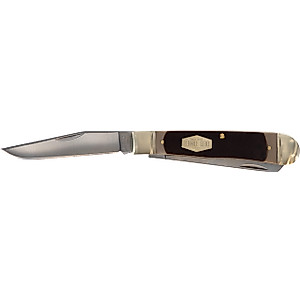 Old Timer 296OT Trapper 7.3in Traditional Folding Pocket Knife with 2 High Carbon Stainless Steel Blades, Ergonomic Sawcut Handle, and Convenient Size for EDC, Hunting, Carving, Camping, and Outdoors