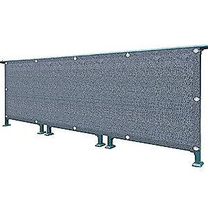 ALBN Balcony Privacy Screen Cover Net Fence 90% Blockage Breathable UV Protection, with Rope & Cable Ties Fits Apartment Railings, Patio Decking, or Decks (Color : Dark Gray, Size : 90x300cm)