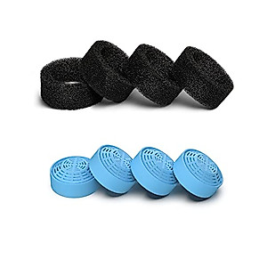 PETLIBRO 4 Packs Replacement Filters for Ceramic Cat Water Fountain, Quadruple Filtration Dishwasher Safe Quiet Pet Water Fountain, 50oz /1.5L, PLFF004