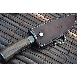 Perkin Hunting Knives Damascus Steel Knife Fixed Blade Hunting Knife With Sheath
