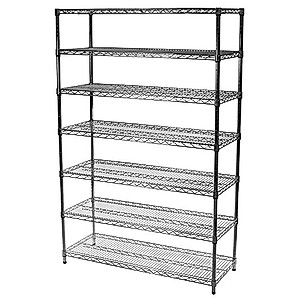 Shelving Inc. 24" d x 42" w x 96" h Chrome Wire Shelving with 7 Shelves