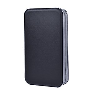 alavisxf xx CD Case, 96 Capacity Hard Plastic CD Holder Protective DVD Disc Storage Case Holder Portable Zipper CD DVD Organizer Storage Wallet for Car Home Travel (96 Capacity, Black)