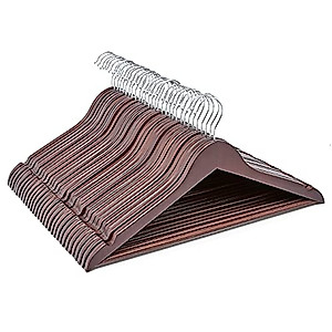 Amazon Basics Wood Suit Clothes Hangers - Cherry, 30-Pack