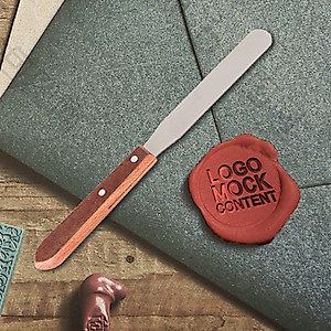 V+trys 3 PCS Stainless Steel Wax Spatulas, Straight Metal Spatulas Applicator Sticks, Reusable Wax Spatulas Applicator Body Waxing Sticks with Wooden Handle for Body Hair Eyebrow Removal