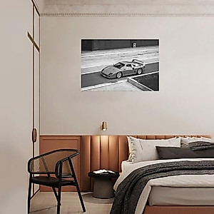 Car Poster Ferrari F40 Supercar Posters Racing Car Canvas Wall Art For Boy's Bedroom SuperCar Wall Decor Unframe-style 36x24inch(90x60cm)