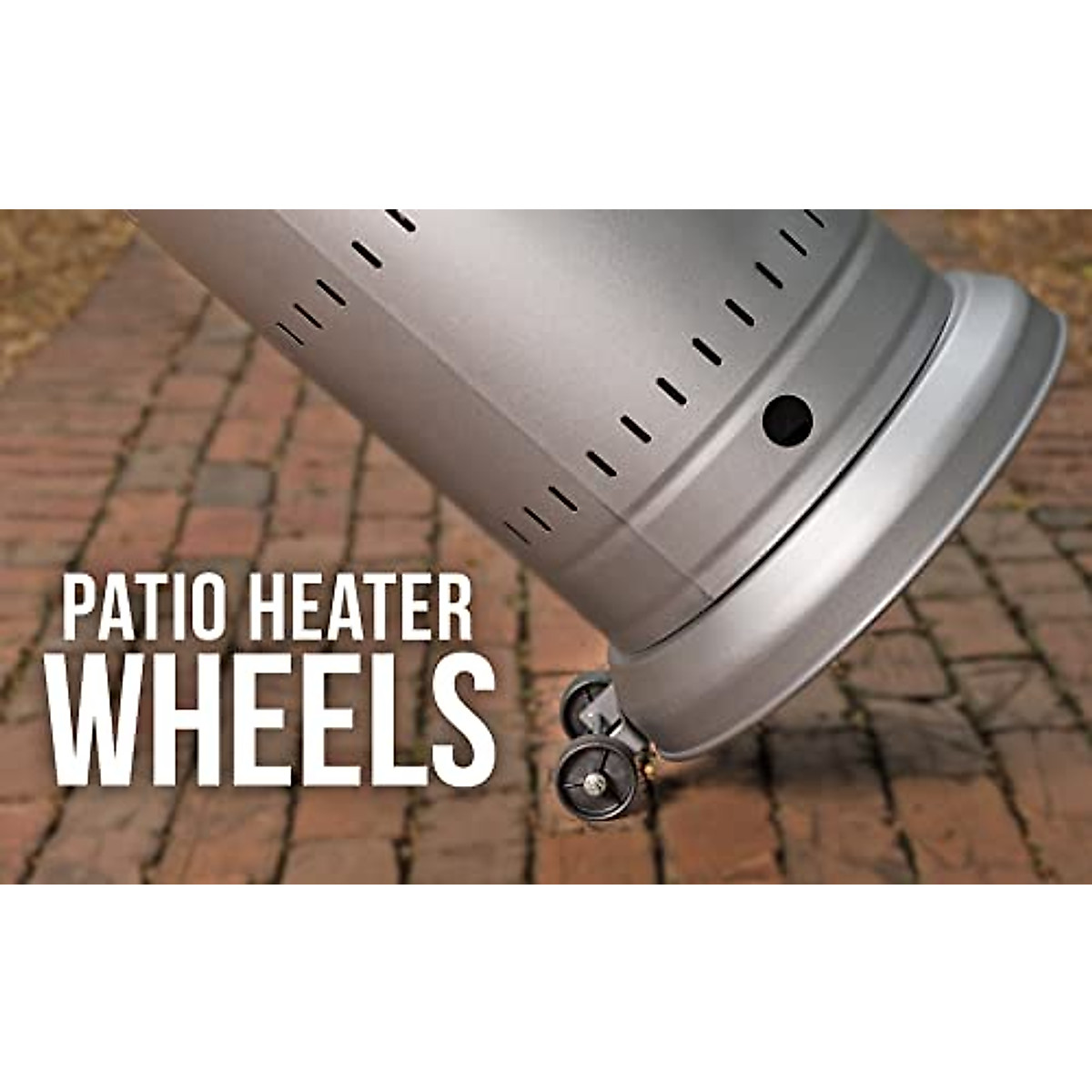 Fire Sense 61980 Patio Heater Replacement Part Accessories Universal Wheels 2-3/8" Diameter & 1 1/4" Wide for Outdoor Patio Gas Heaters - Set of 2 Wheels