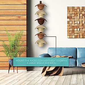 Izzy & Olives Cowboy Hat Rack for 6 hats | Hat Storage - Hang Separately or Combined | Collapsible Cowboy Hat Holder and Cowboy Hat Rack for Wall | Cowboy Hat Hanger with Hat Display Wall Mount