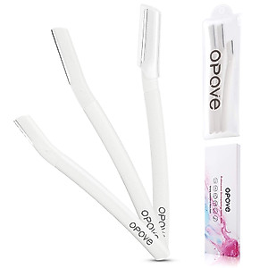 Dermaplane Razor for Women Face,Professional Dermaplaning Tool,Facial Razor, Peach Fuzz and Hair Removal, opove Multifunction Home Skin Care Tool,3 Eyebrow Razors