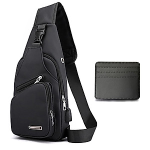 HERTL Waterproof Sling Bag With Card Bag Crossbody Bags for Women Trendy Crossbody Backpack for Men Women Sling Backpack Crossbody Sports Bag