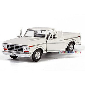 Motormax 1979 Ford F-150 Pickup Classic F150 Pick Up Truck 1:24 Diecast Collectible Model Car White 79346 All Star Toys Exclusive