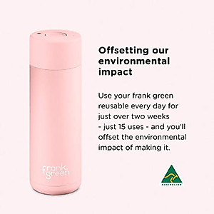 Frank Green Mint Gelato Ceramic Lined Reusable Bottle with Push Bttn Lid, 1 EA