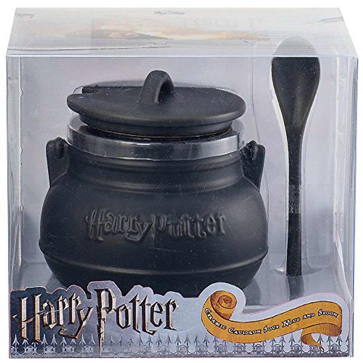 Harry Potter - 48013 Harry Potter Cauldron Soup Mug with Spoon, Standard, Black