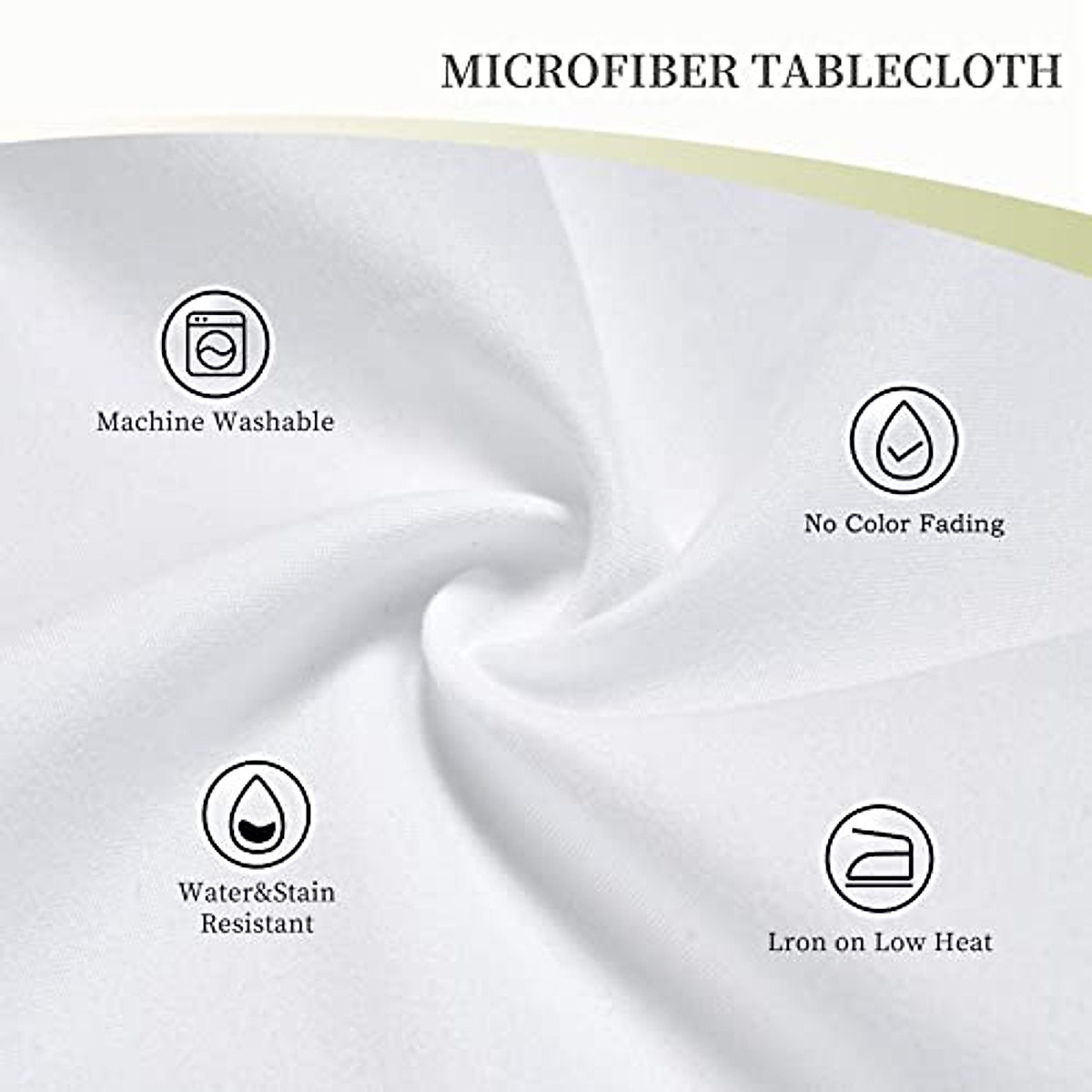 Elightvap Christmas Round Tablecloth 60 Inch, Polyester Lace Tablecloth,Stain Resistance, Water Repellent and Wrinkle-Free for Party Dinning Tabletop Wedding Home Deco