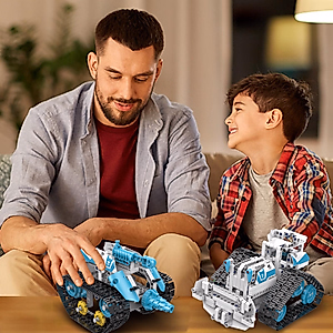 BEHOWL Technique Car Building Set, STEM Kits for Kids Age 8-10, 11-16, 5in1 Remote & APP Control Tracked Racer/Robot/Tank/Bulldozer, RC Toy Gifts for Boys Girls 8-16, (700 PCS)