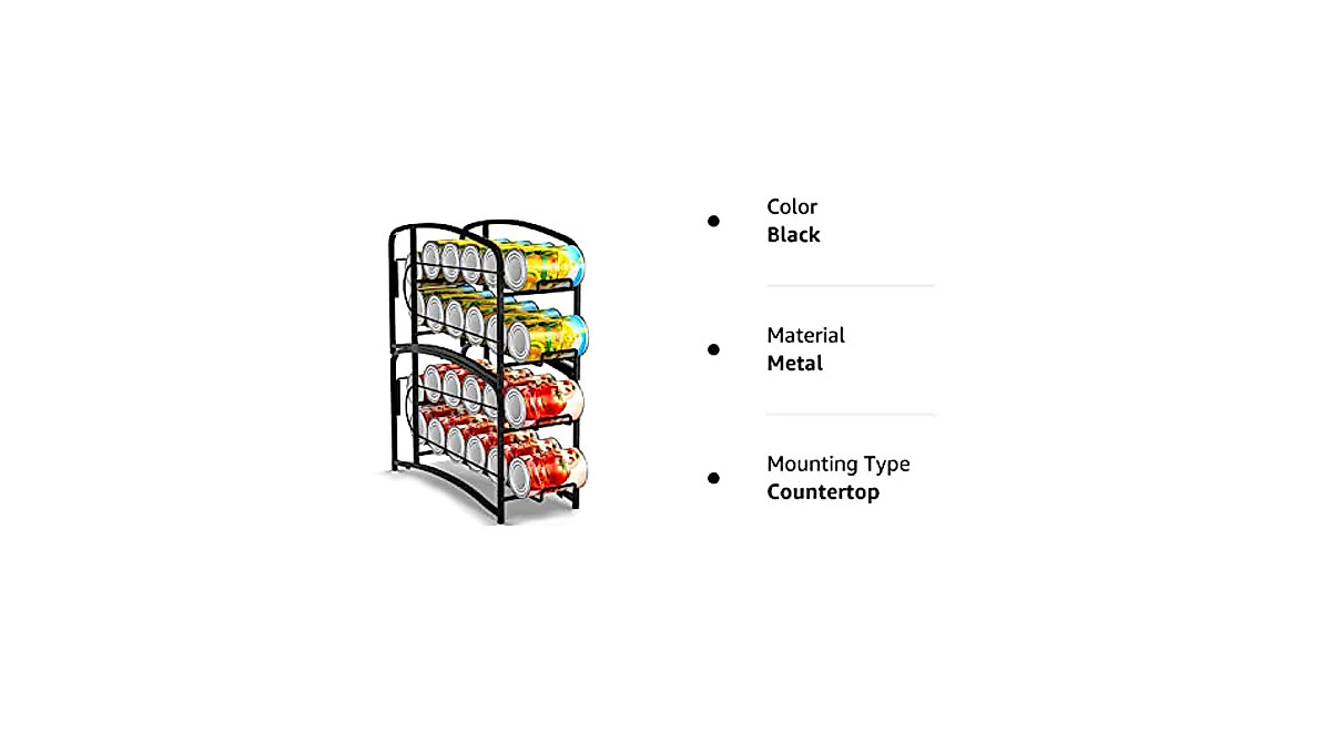 Stackable Beverage Can Dispenser Rack - Organize Cans Effortlessly