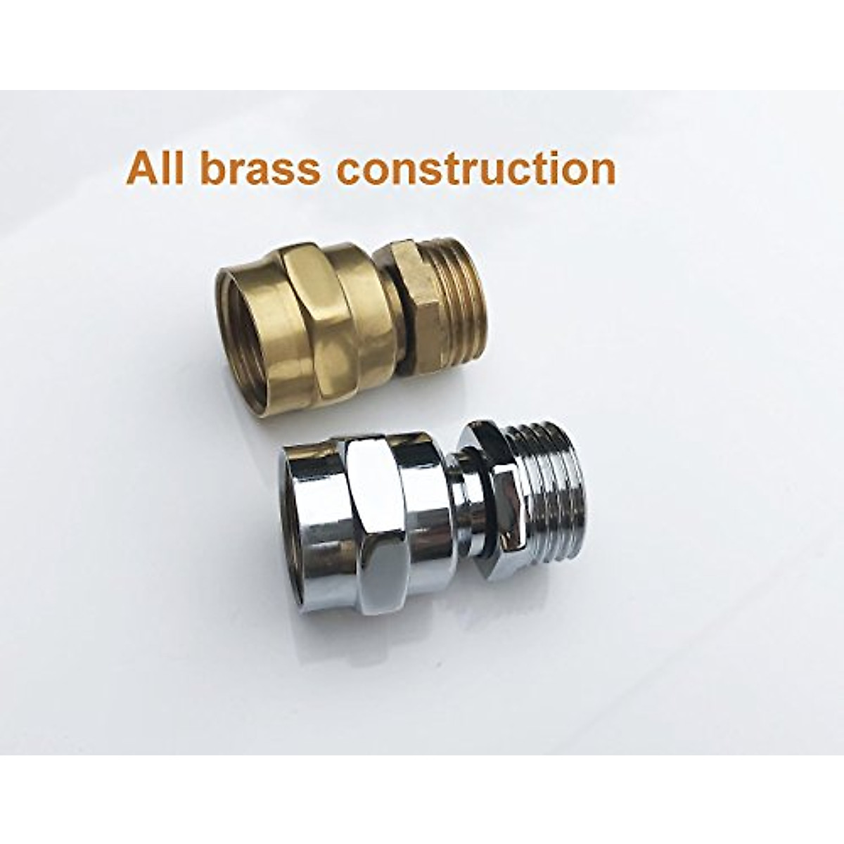 MissMin shower head swivel adapter ball joint,showerhead adjustable connector,brushed nickel