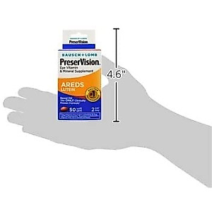 Bausch & Lomb Preservision with Lutein Eye Vitamin & Mineral Supplement 50 Soft Gels. Exp 3/2014