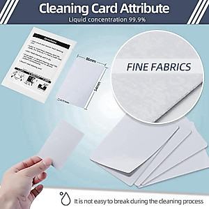 BTuregsau Card Reader Cleaning Cards - Dual Side Credit Card Reader Cleaner, CR80 Card Reader Cleaner POS Cleaning Cards (25PCS) Easy Install Easy to Use White