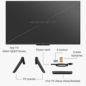 All-new Amazon Fire TV 50" Omni QLED Series 4K UHD smart TV, Dolby Vision IQ, Local Dimming, hands-free with Alexa