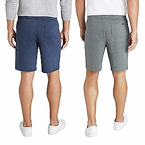 Eddie Bauer Men's 2-Pack Lounge Shorts (Navy/Dark Grey, Medium)